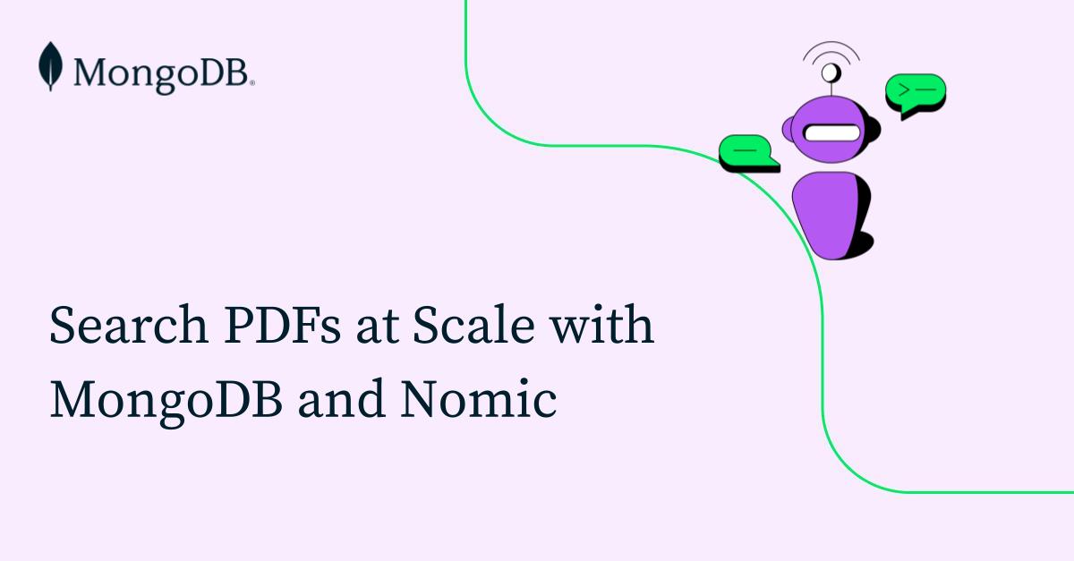 Search PDFs at Scale with MongoDB and Nomic | MongoDB Blog