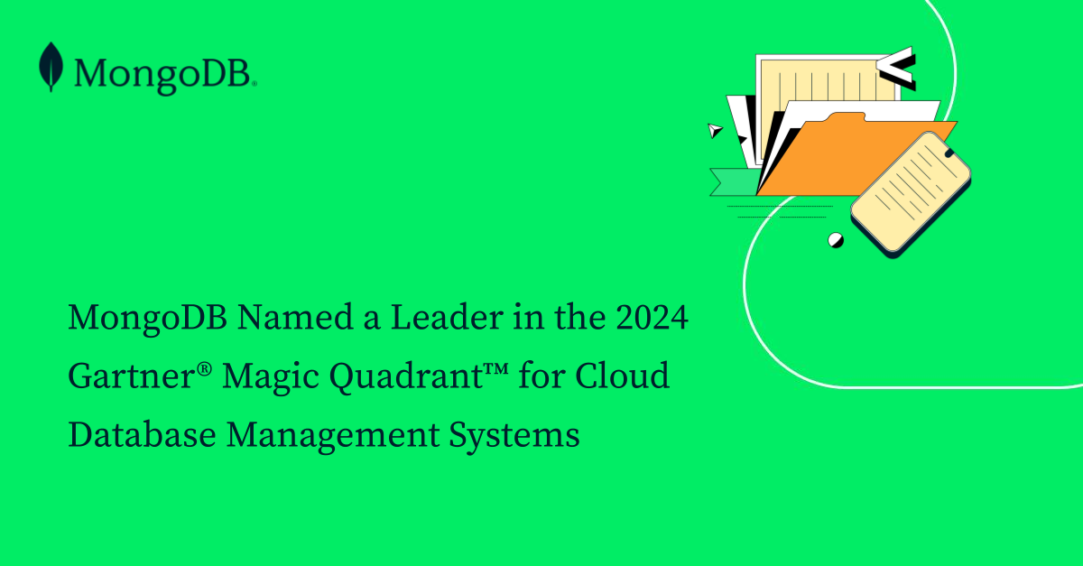 MongoDB Named a Leader in the 2024 Gartner® Magic Quadrant™ for Cloud ...
